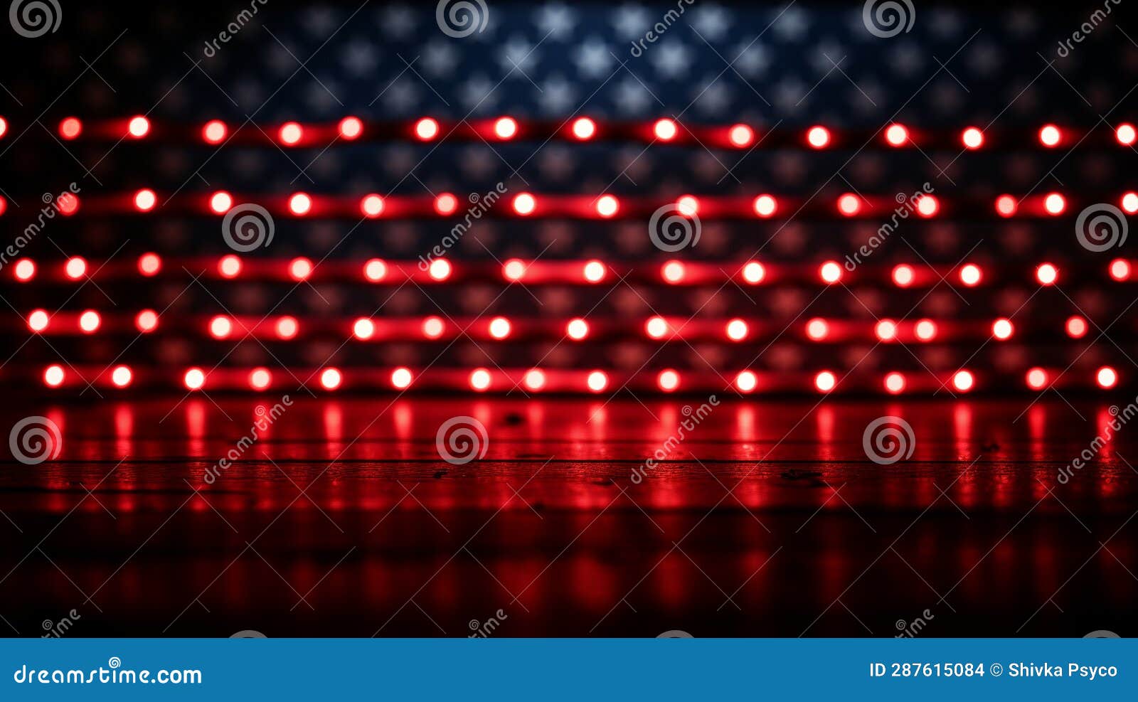 Red Glowing Dot Lights Background Generative AI Stock Illustration ...