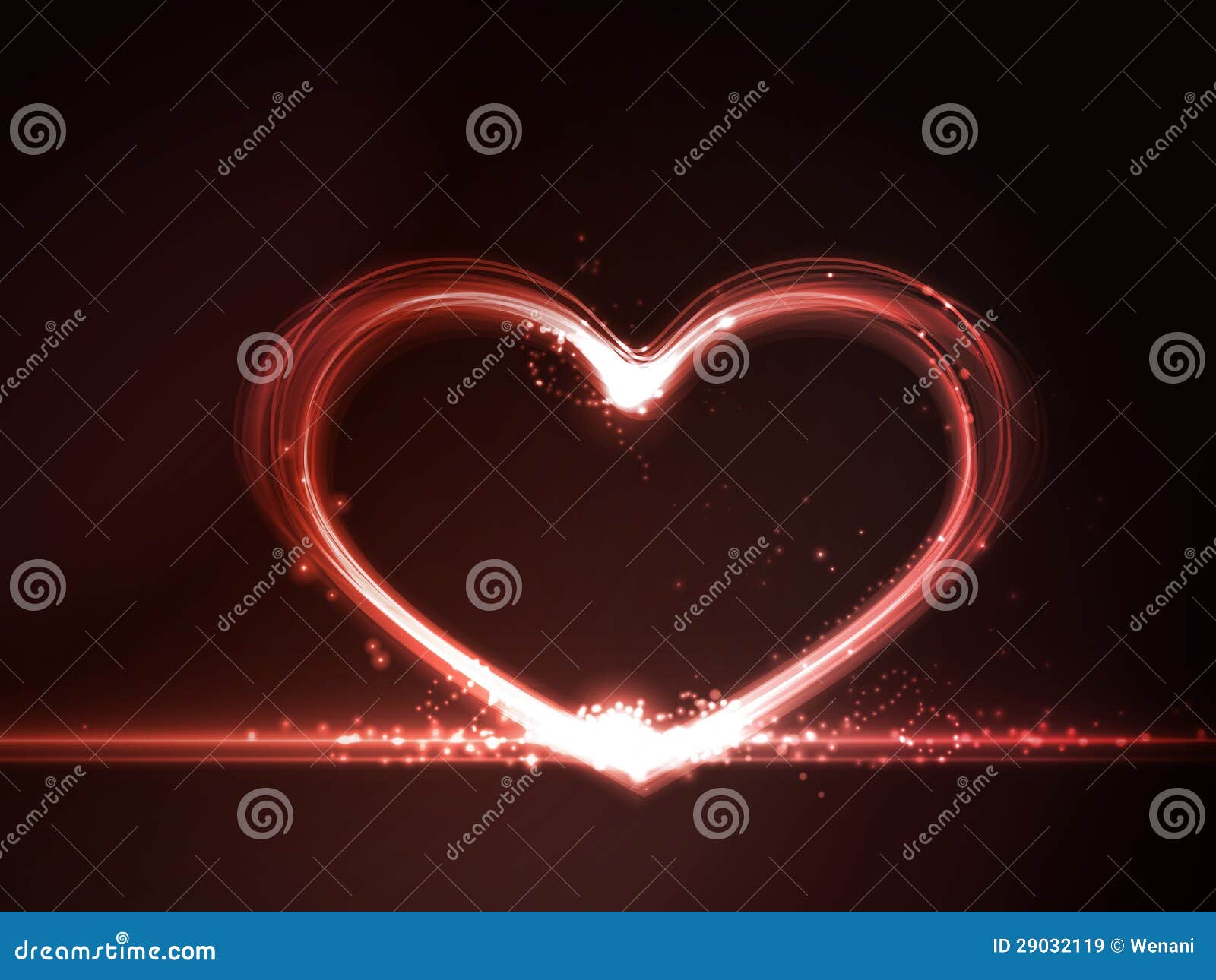 Red glowing heart stock vector. Illustration of wallpaper - 29032119