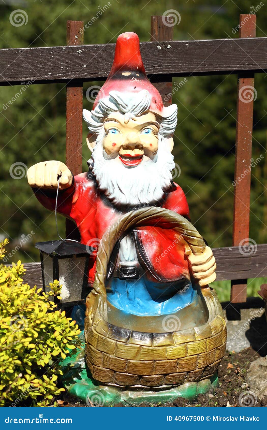 Red gnome stock photo. Image of fairytale, lantern, ceramic - 40967500