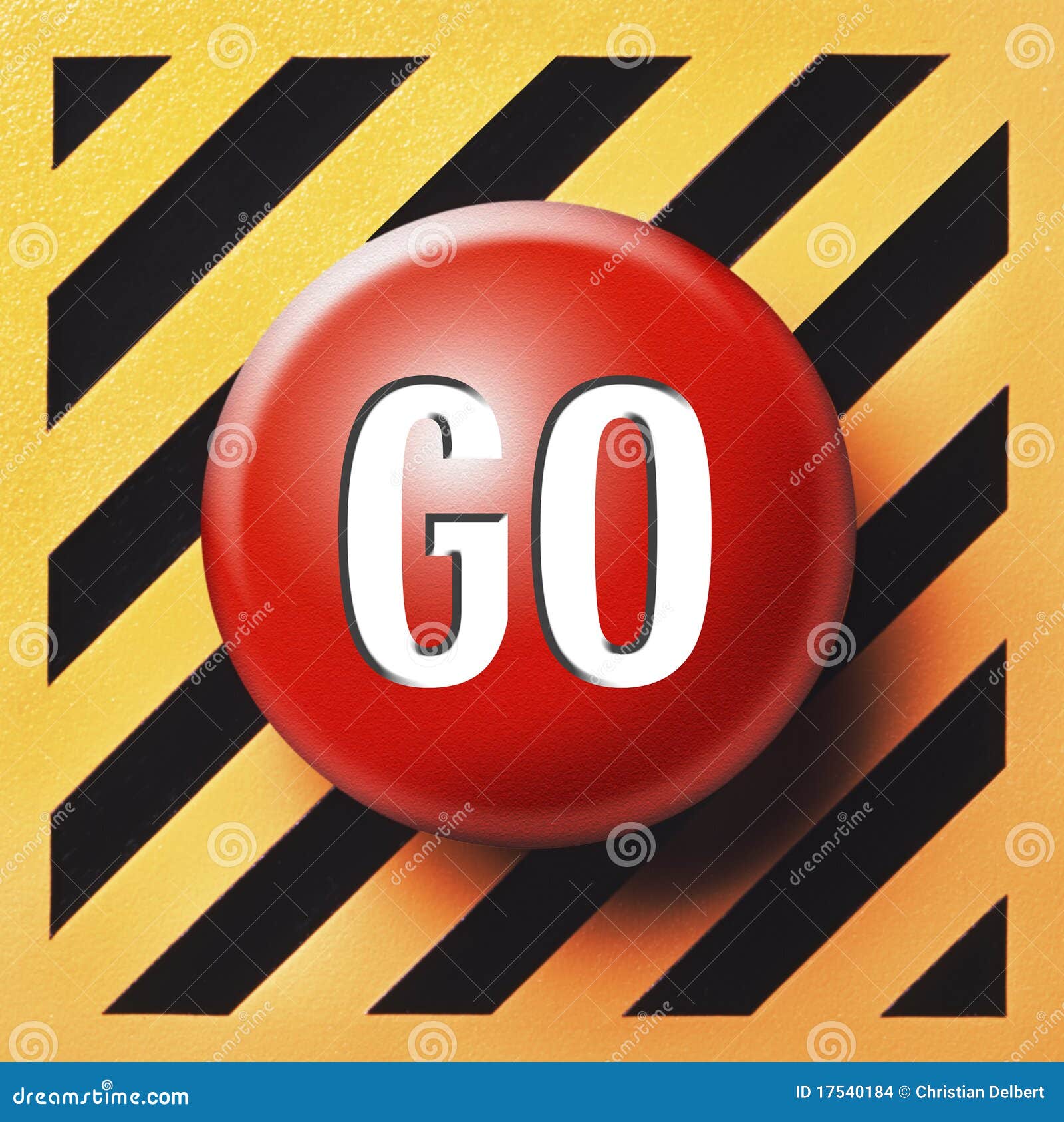 Red GO button stock illustration. Illustration of call - 17540184