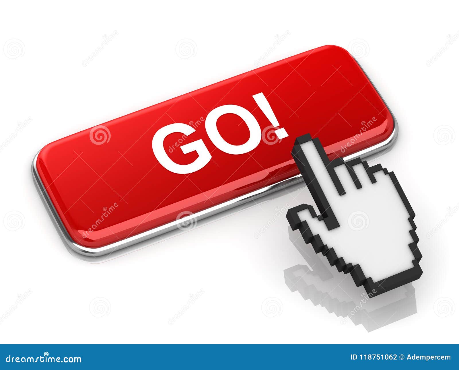Red Go Button stock illustration. Illustration of send - 118751062