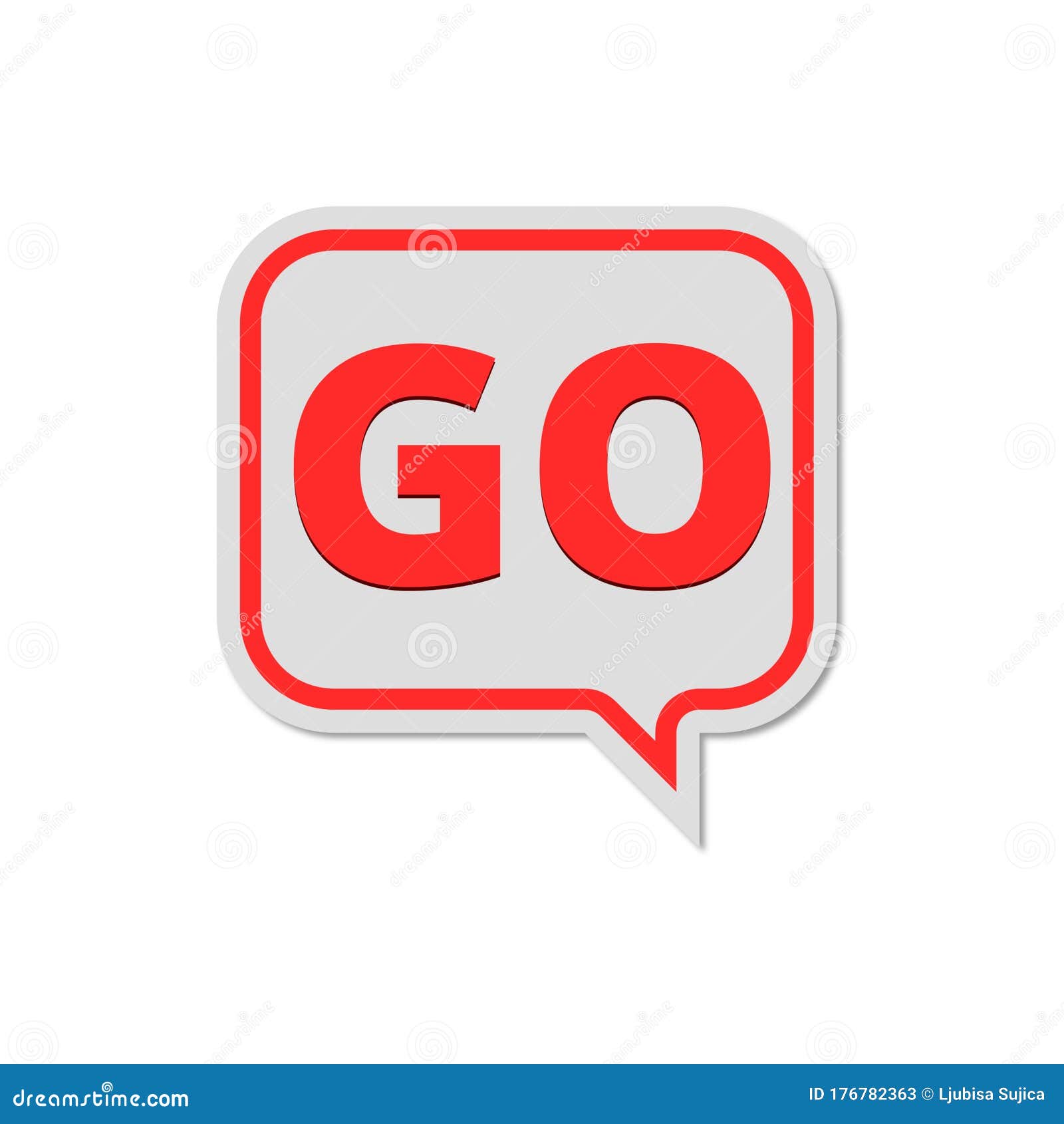 Red Go icon stock vector. Illustration of glossy, accept - 176782363