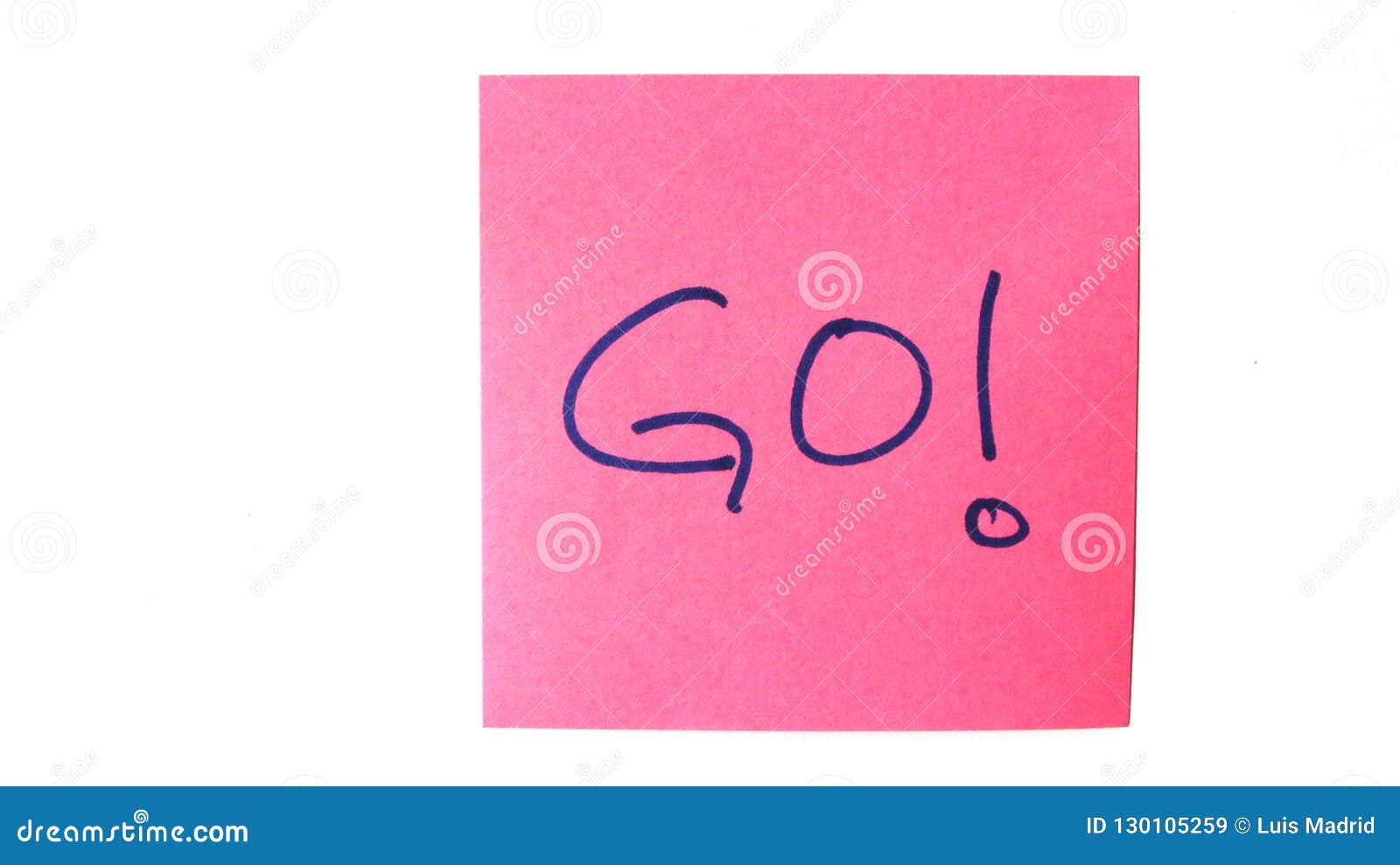 Red Go! Post it Used To Innovation Stock Image - Image of business ...