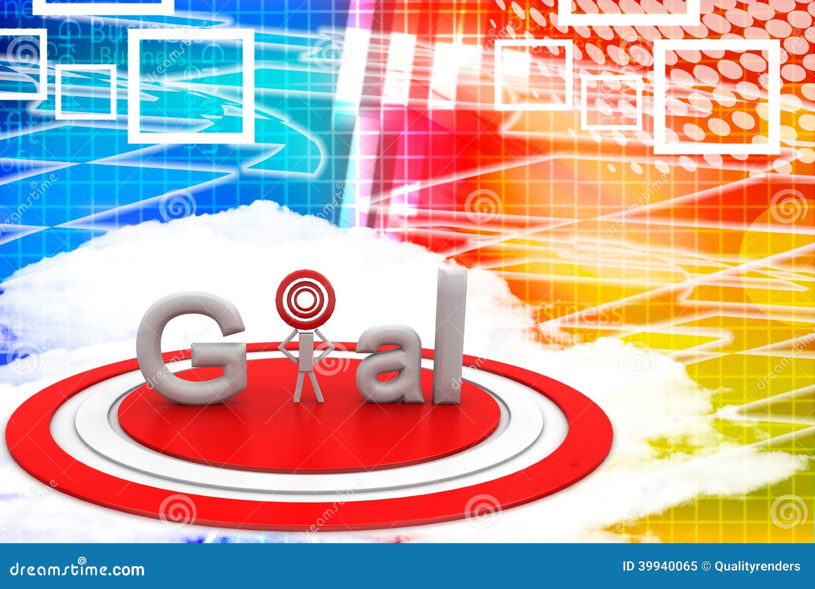 Red Goal Text Illustration stock illustration. Illustration of game ...