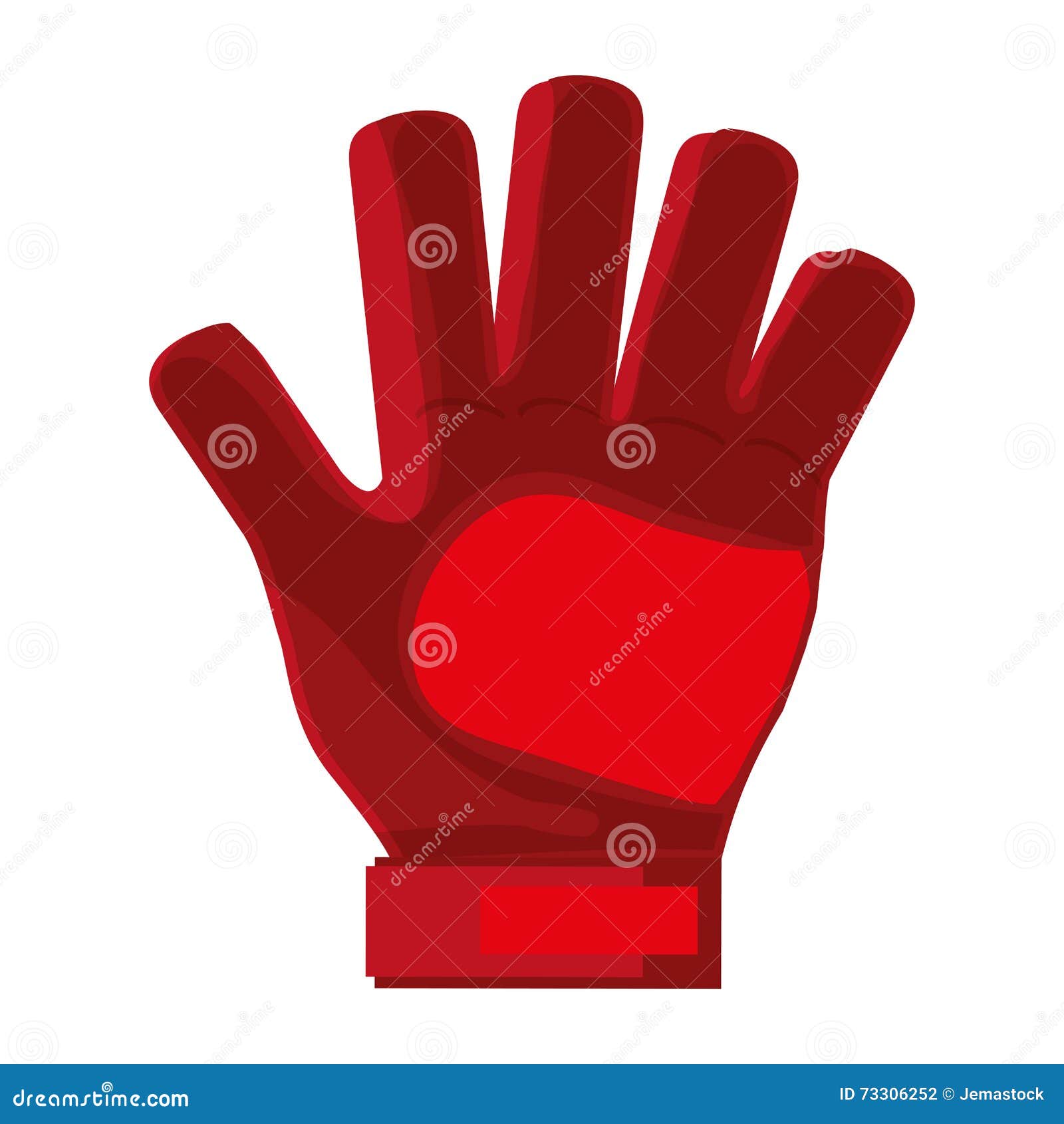 Red goalkeeper glove stock illustration. Illustration of gloves - 73306252