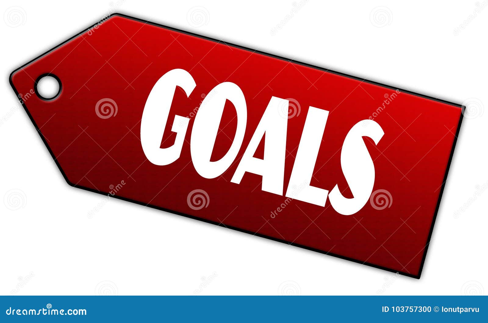 Red GOALS label. stock illustration. Illustration of phrase - 103757300