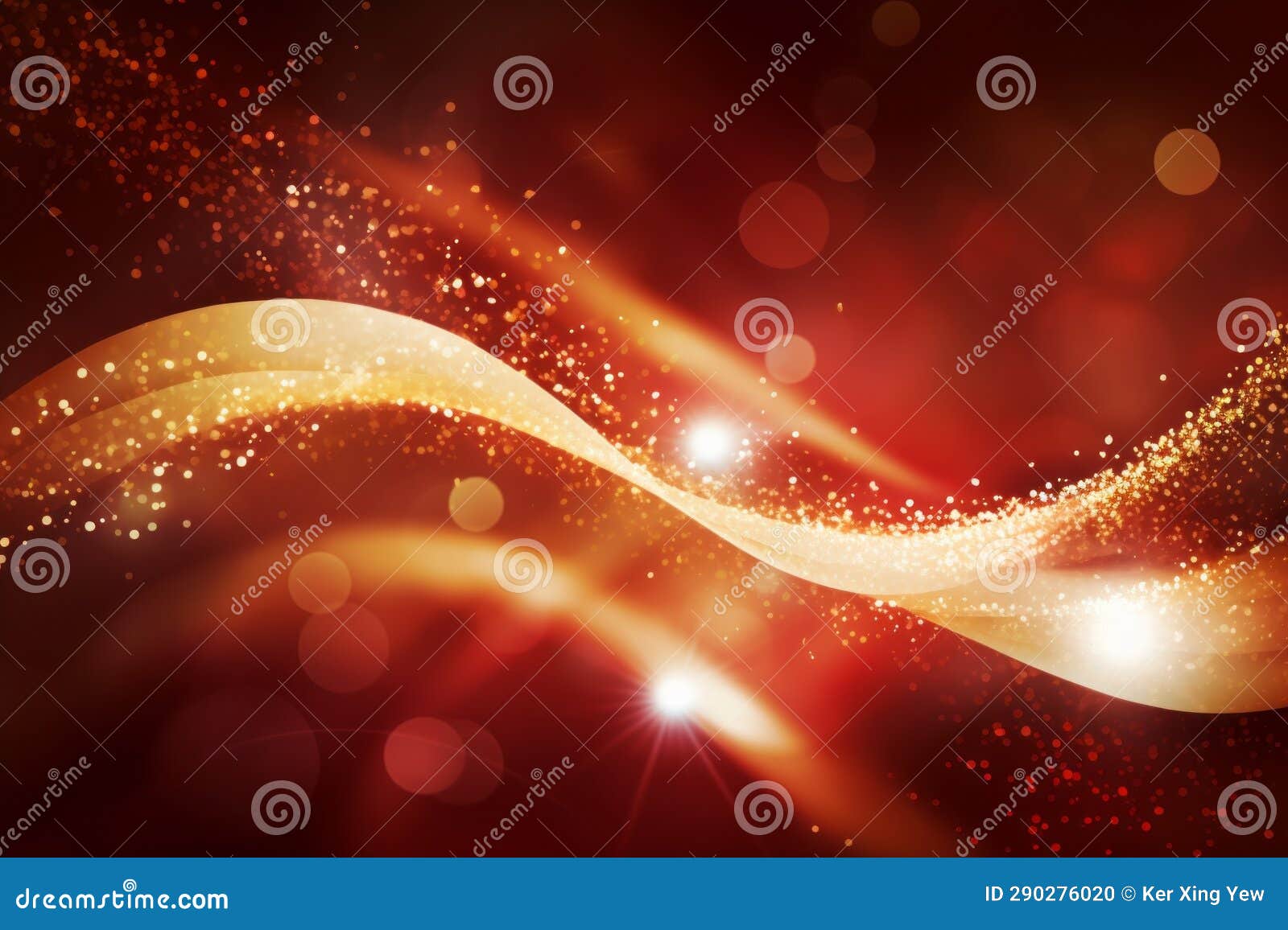 Red and Gold Abstract Background with Sparkles Stock Illustration ...