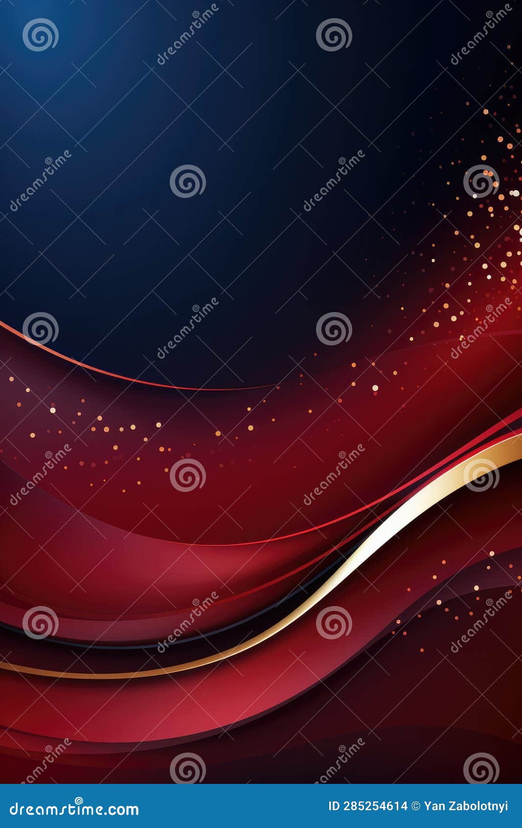 A Red and Gold Abstract Background with Stars Stock Illustration ...