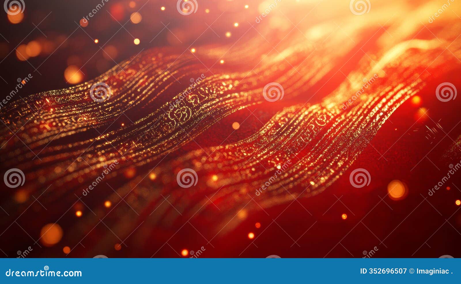 Red and Gold Abstract Wave Pattern Design Stock Illustration ...