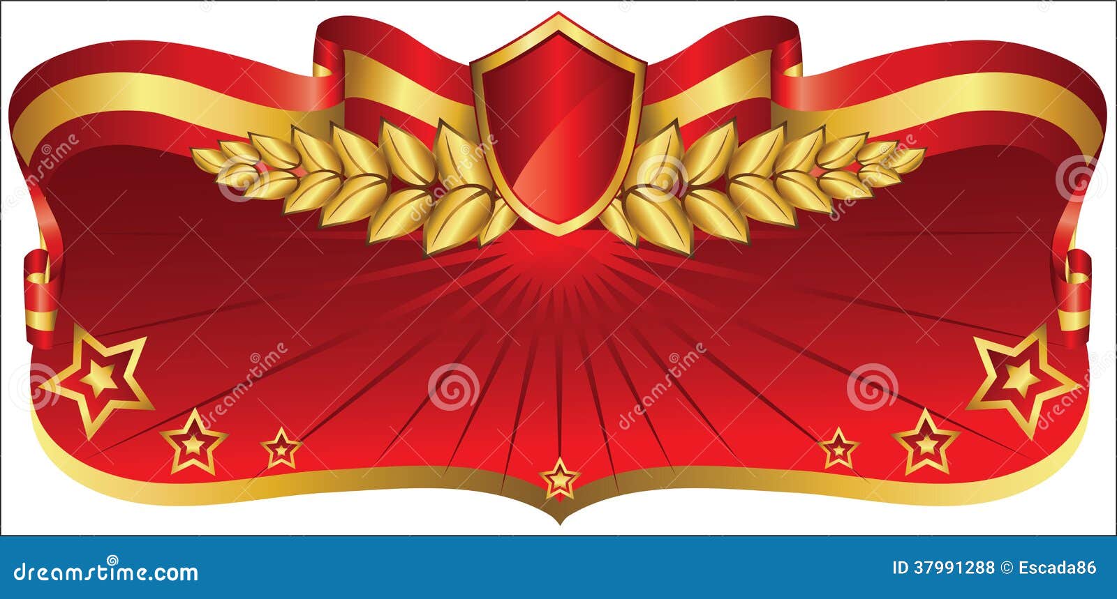 Red and gold banner stock vector. Illustration of concepts - 37991288