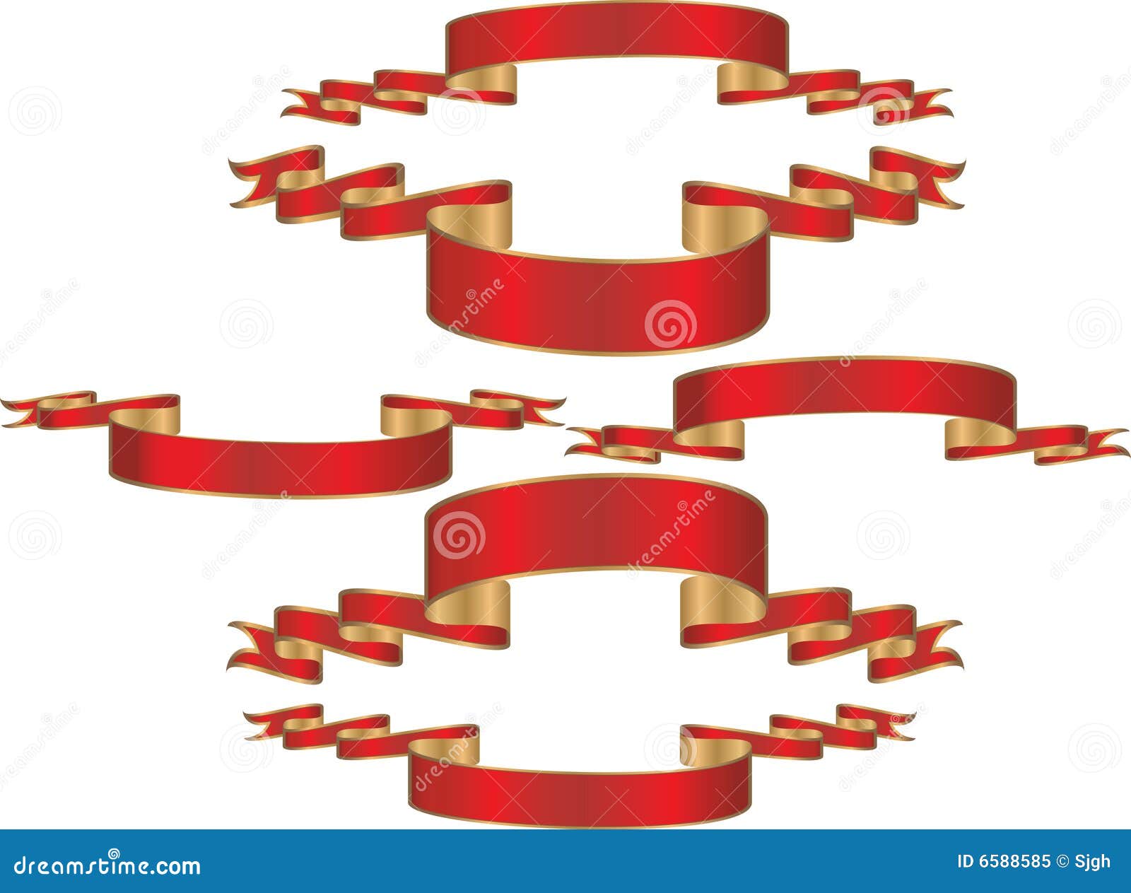 Red And Gold Banners Royalty Free Stock Photo - Image: 6588585