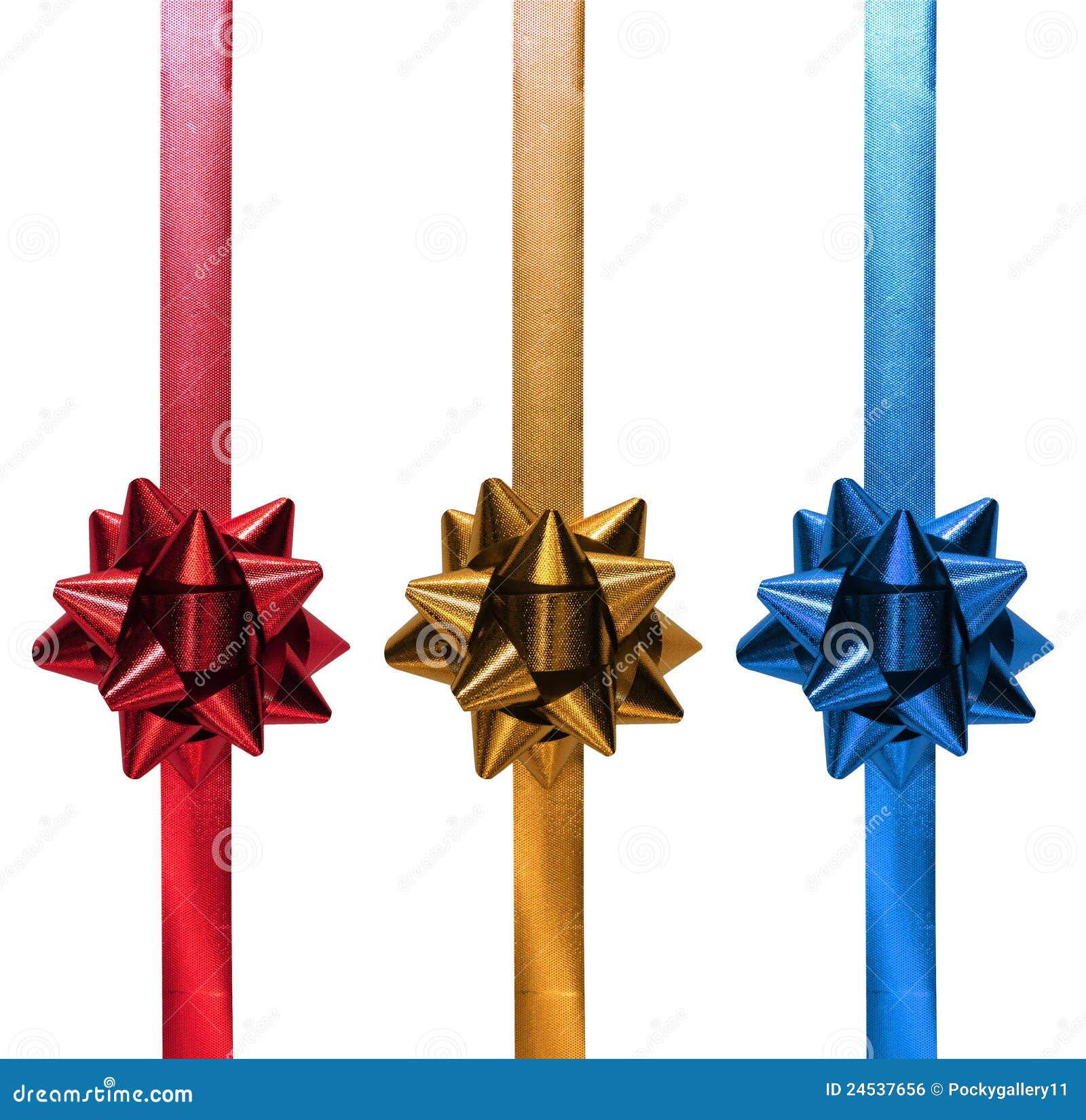 Red Gold Blue Christmas Ribbon Gift Stock Photo - Image of design ...