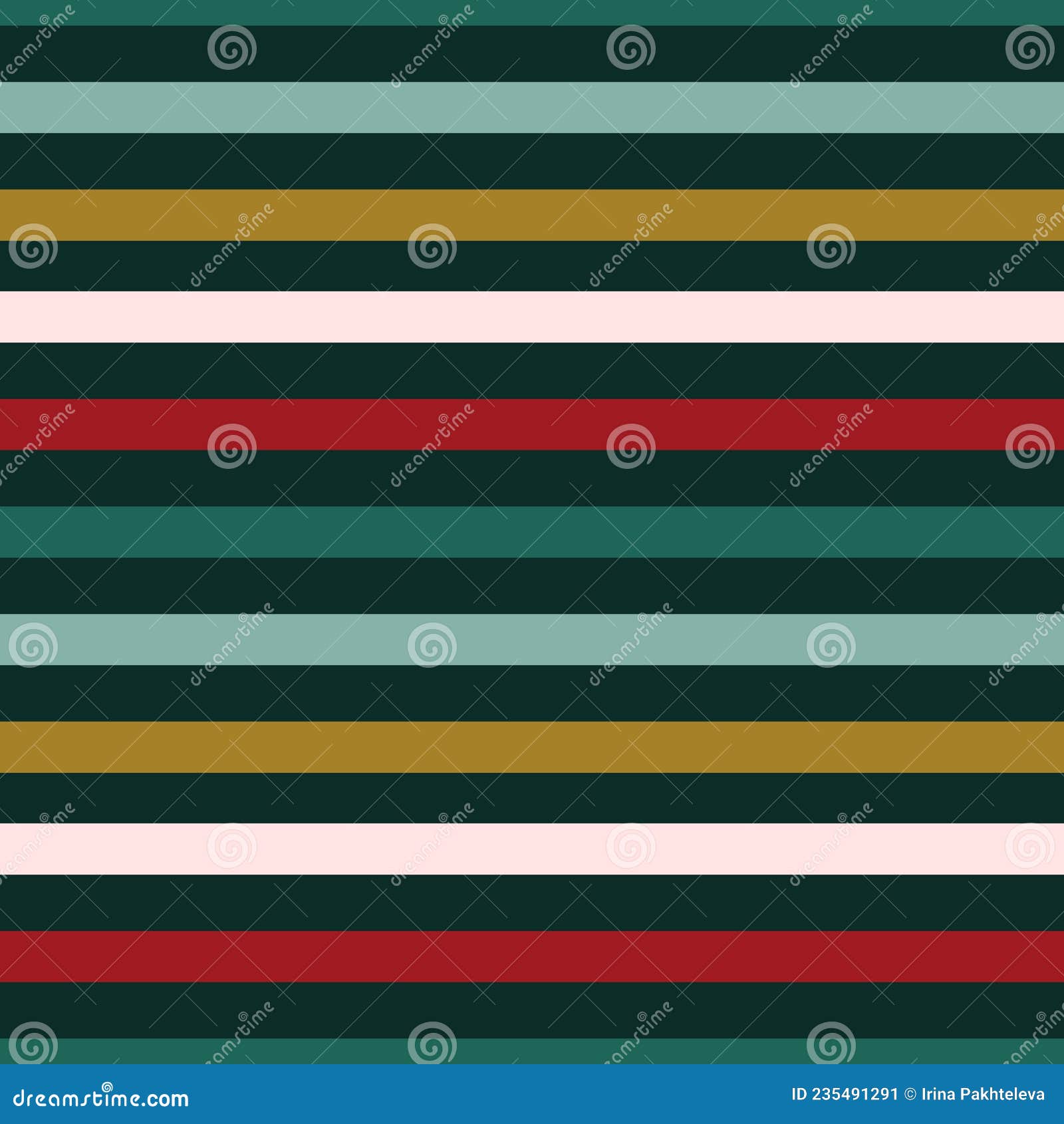 Red, Gold and Blue Horizontal Stripes on Deep Green Background. Vector ...