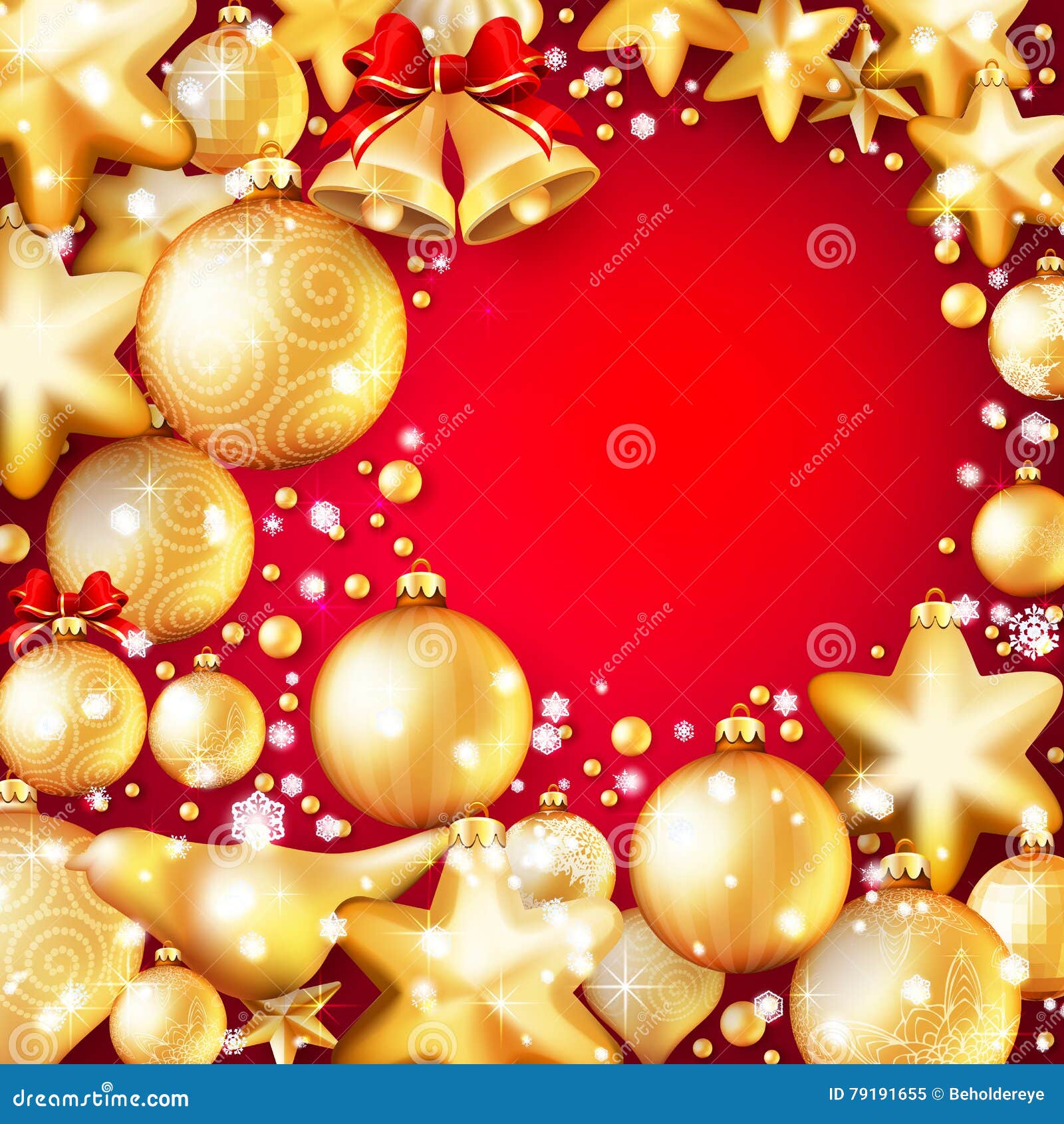 Red and Gold Christmas Background. EPS 10 Stock Vector - Illustration ...