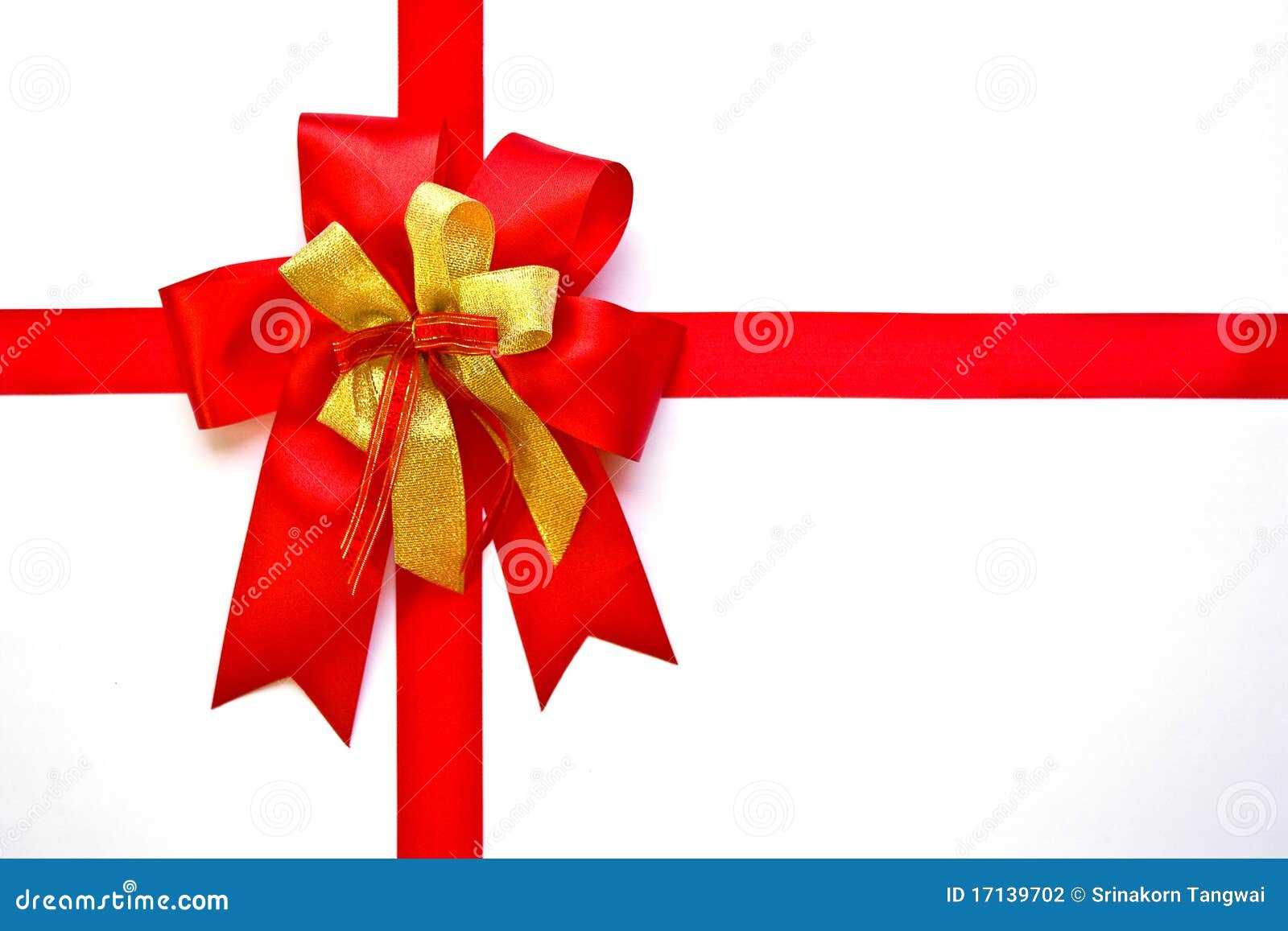 Red and gold Christmas bow stock photo. Image of anniversary - 17139702
