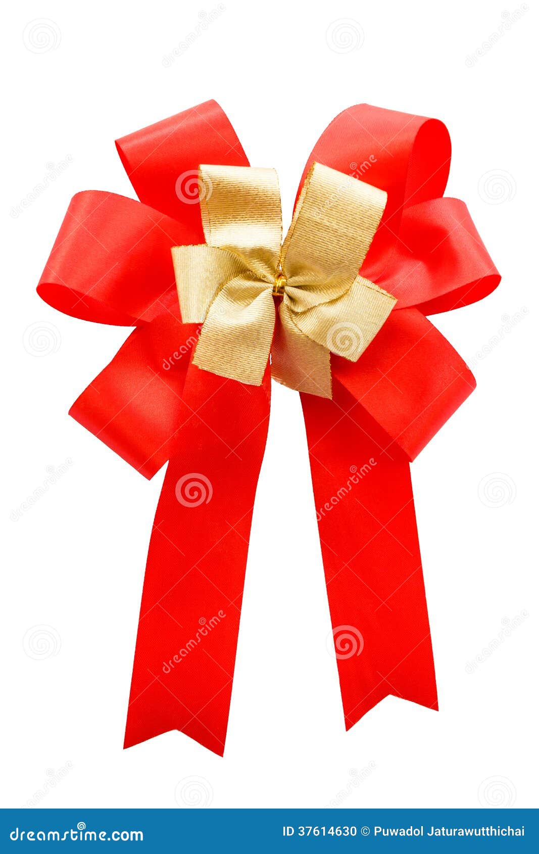 Red and gold color bow stock photo. Image of decorative - 37614630