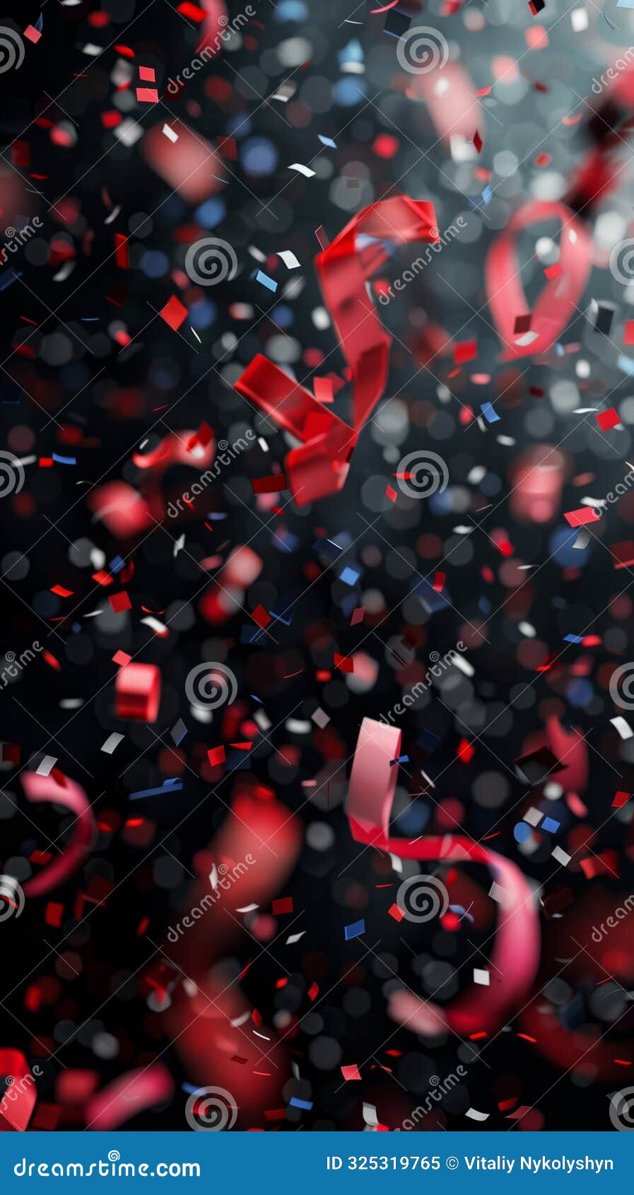 Red and Gold Confetti Falling Stock Image - Image of occasion, glitter ...