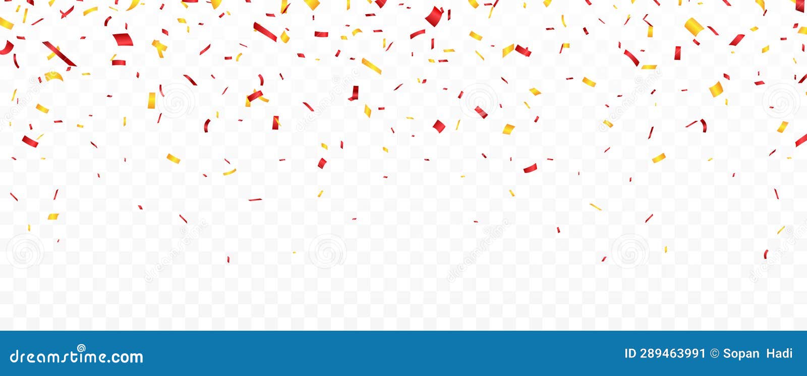 Red and Gold Confetti, Isolated on White Background Stock Illustration ...