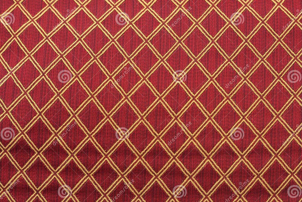 Red and Gold Diamond Pattern Stock Photo - Image of vintage, fabric ...
