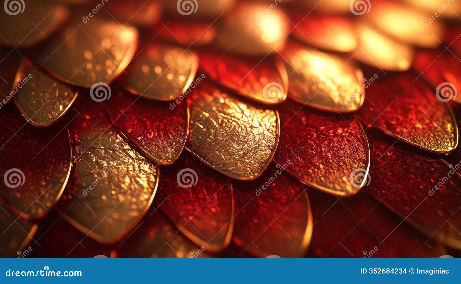 Red and Gold Dragon Scale Texture Detail Stock Illustration ...