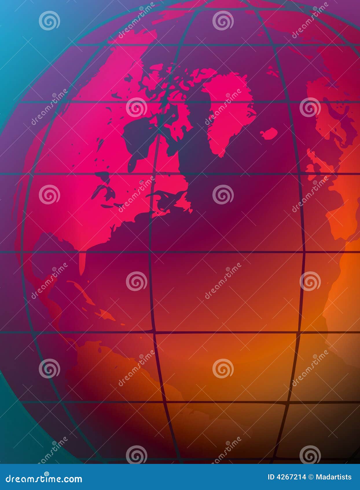 Red Gold Earth Globe Background Stock Illustration - Illustration of ...