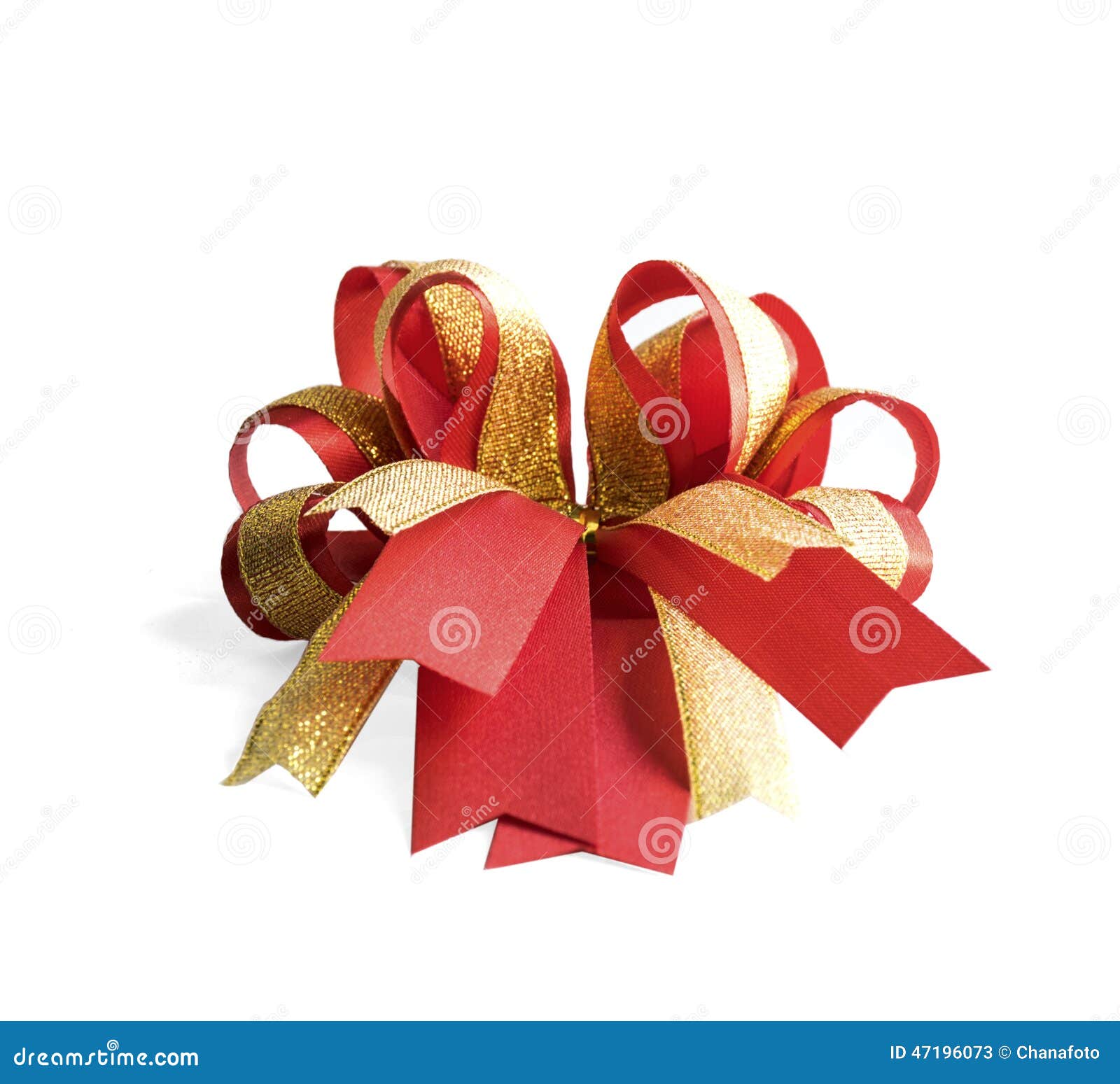 Red and Gold Fancy Gift Bow Stock Image - Image of gift, ribbon: 47196073