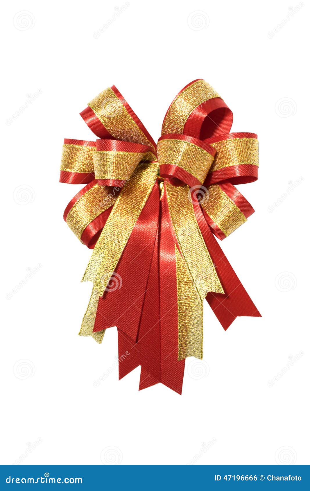 Red and Gold Fancy Gift Bow Stock Photo - Image of christmas, luxury ...