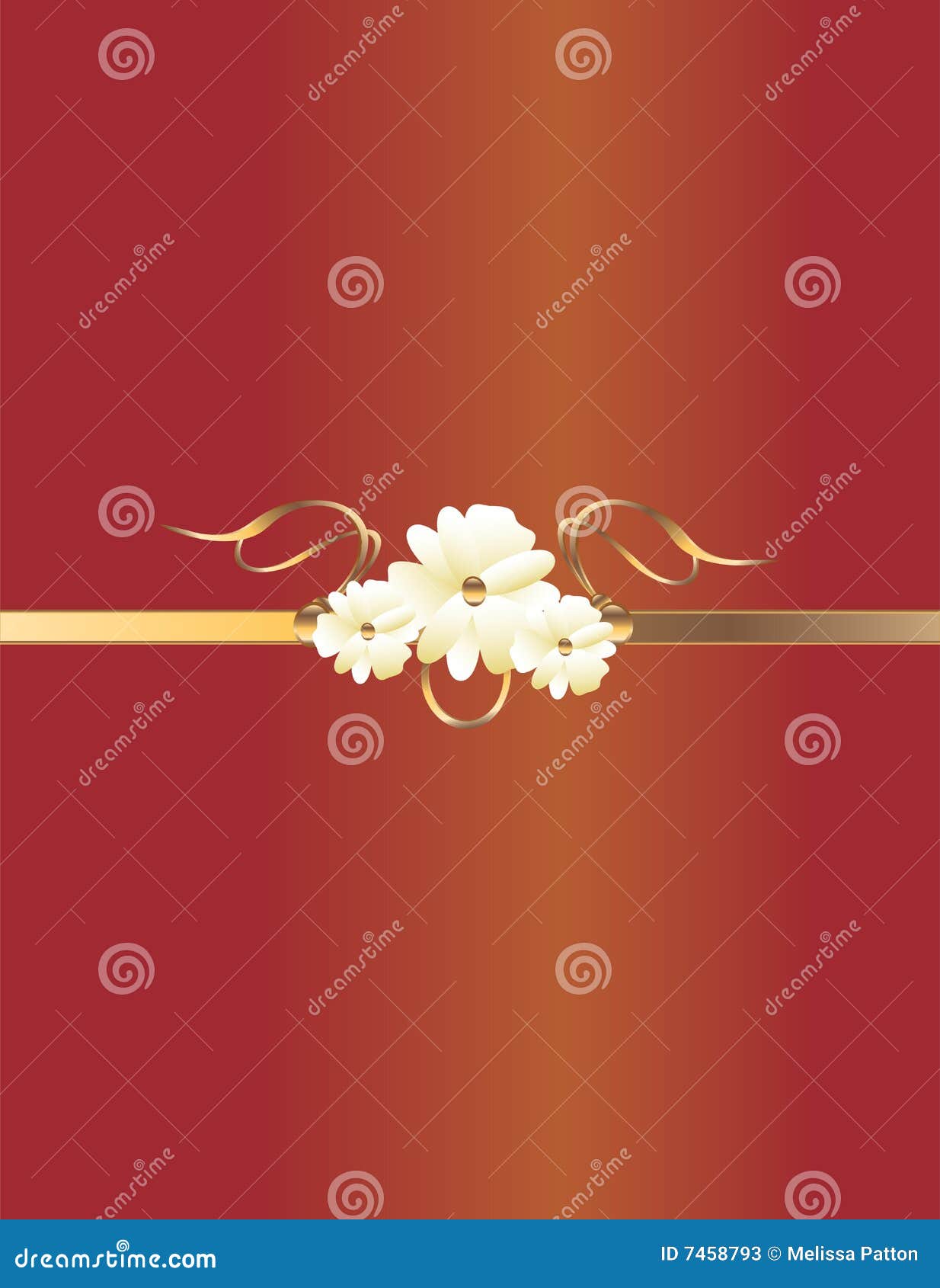 Red gold flower background stock vector. Illustration of traditional ...