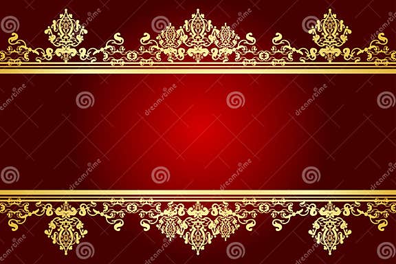 Red and gold frame stock illustration. Illustration of backdrop - 25772315