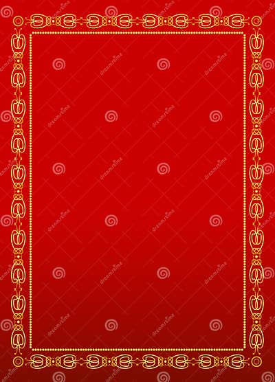 Red and Gold Frame Background Stock Vector - Illustration of decorative ...
