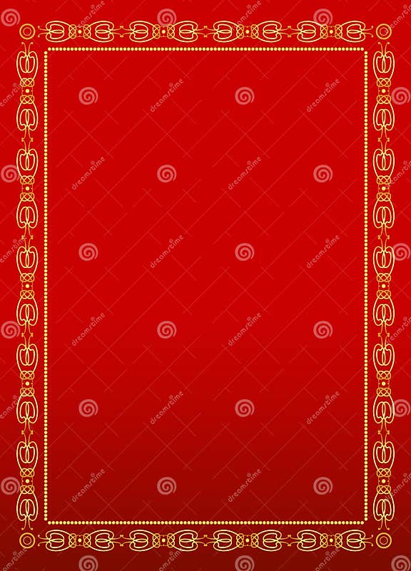 Red and Gold Frame Background Stock Vector - Illustration of decorative ...
