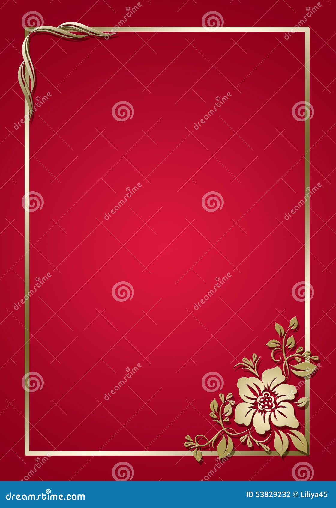 Red and Gold Frame Background . Stock Illustration - Illustration of ...