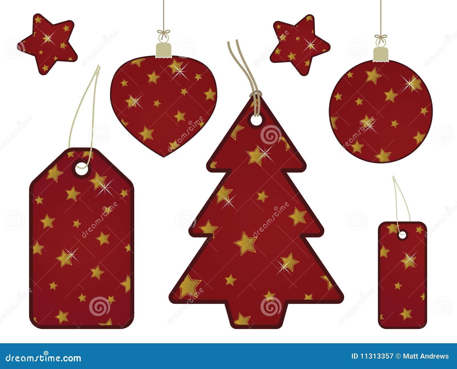 Red and gold gift tags stock vector. Illustration of graphic - 11313357