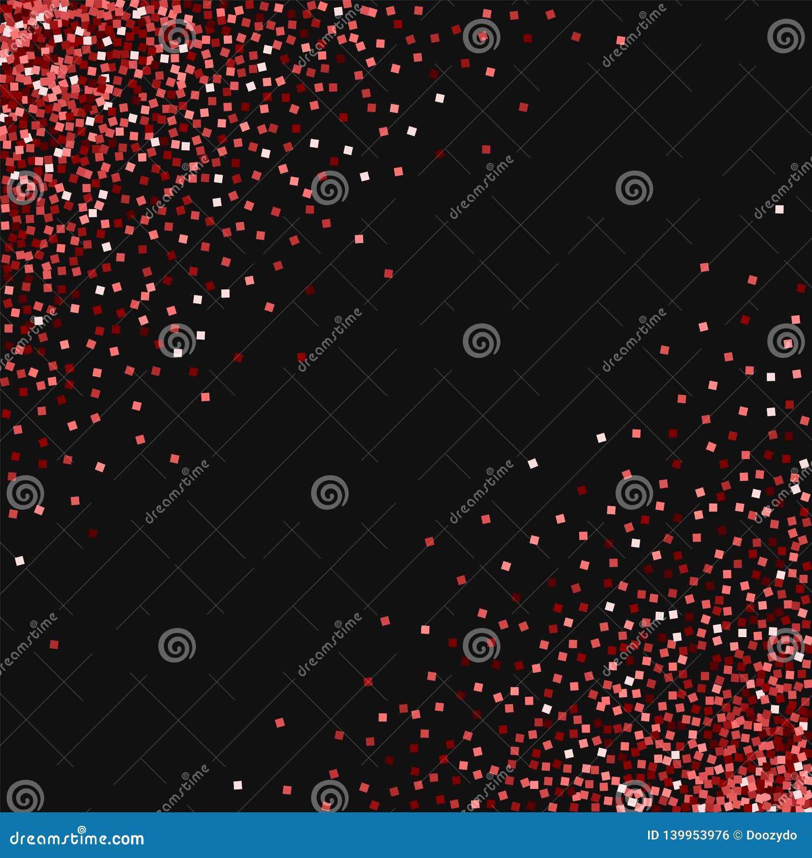 Red Gold Glitter. Scatter Abstract Corners with Stock Illustration ...