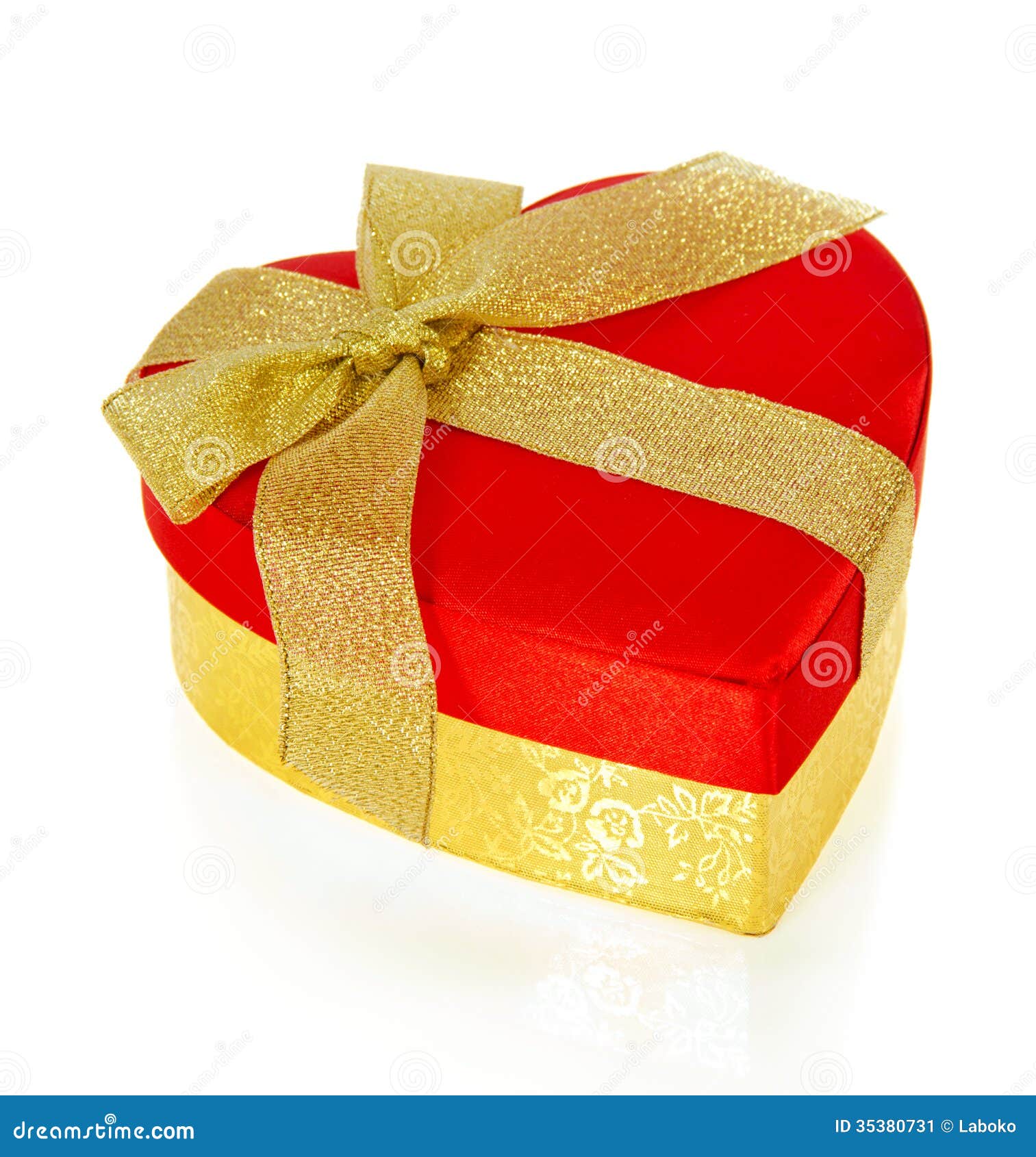 Red and Gold Heart Shaped Box Stock Image - Image of gift, march: 35380731