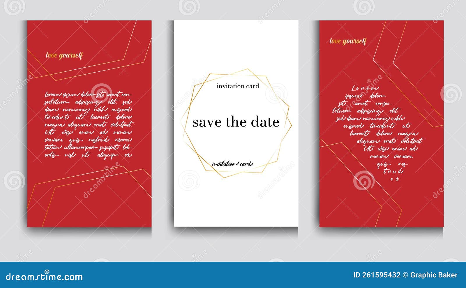 Red and Gold Luxury Invitation Card Stock Vector - Illustration of ...