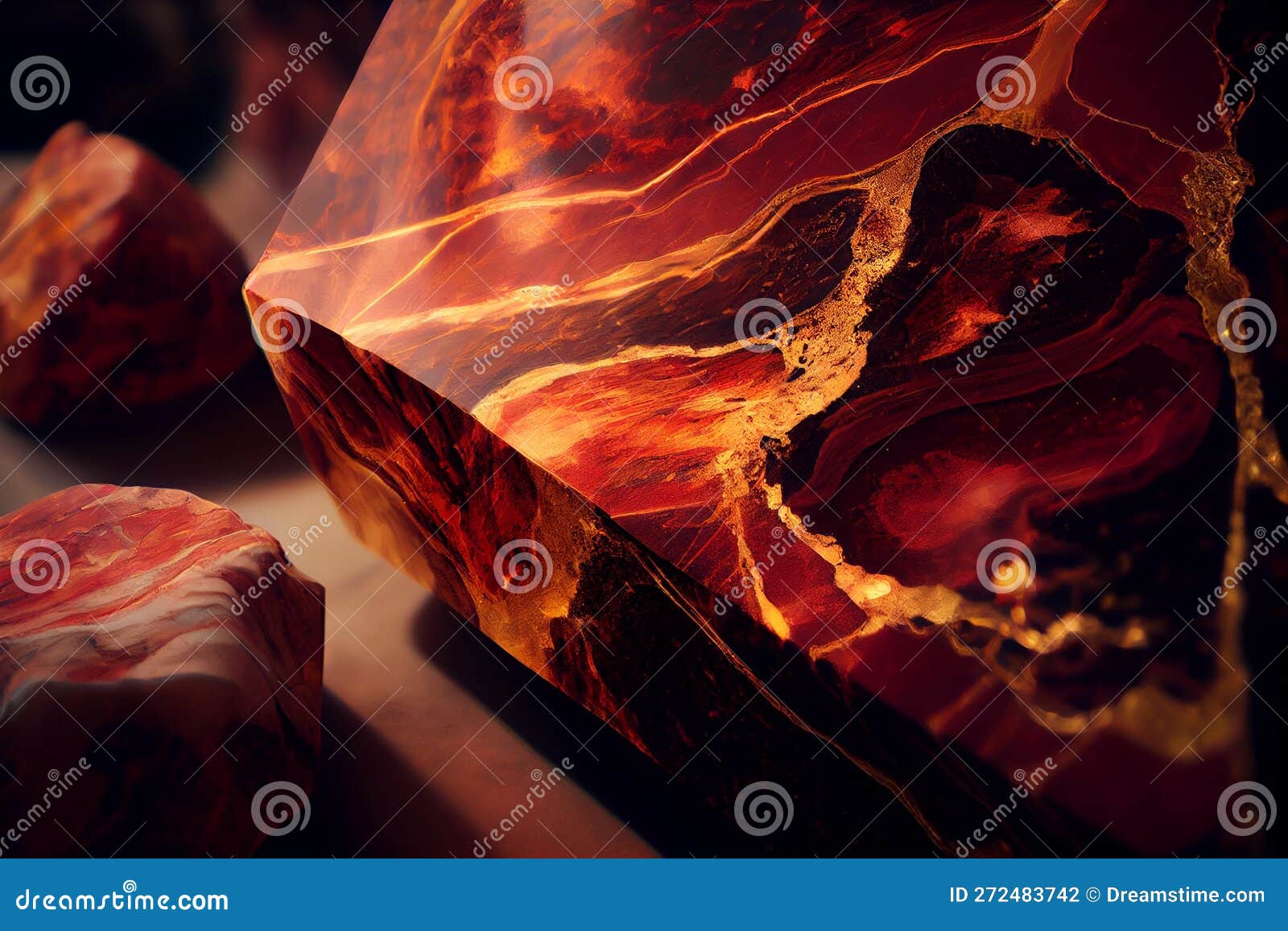 Red and Gold Marble Stone Texture,generative Ai Stock Illustration ...