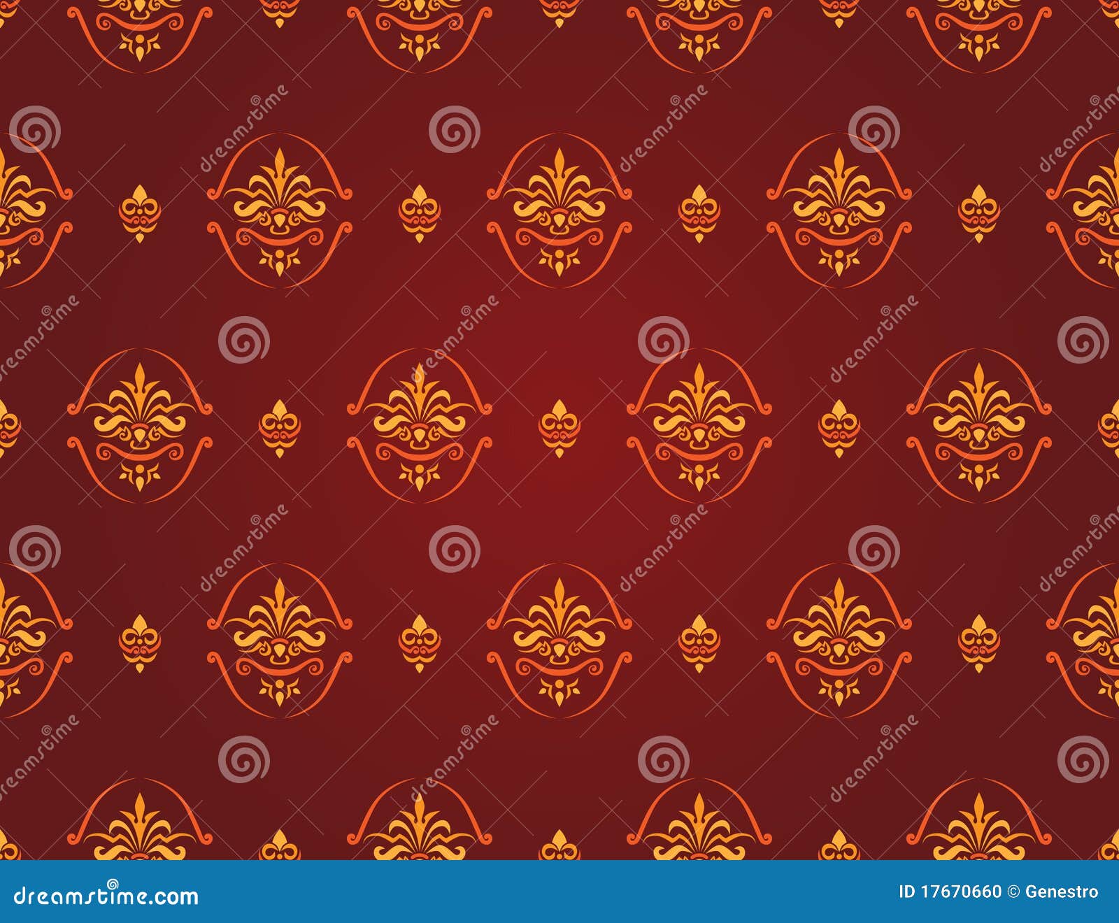 Red and gold pattern stock vector. Illustration of revival - 17670660
