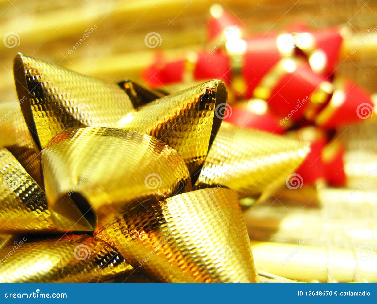 Red and gold ribbon stock photo. Image of present, ribbon - 12648670