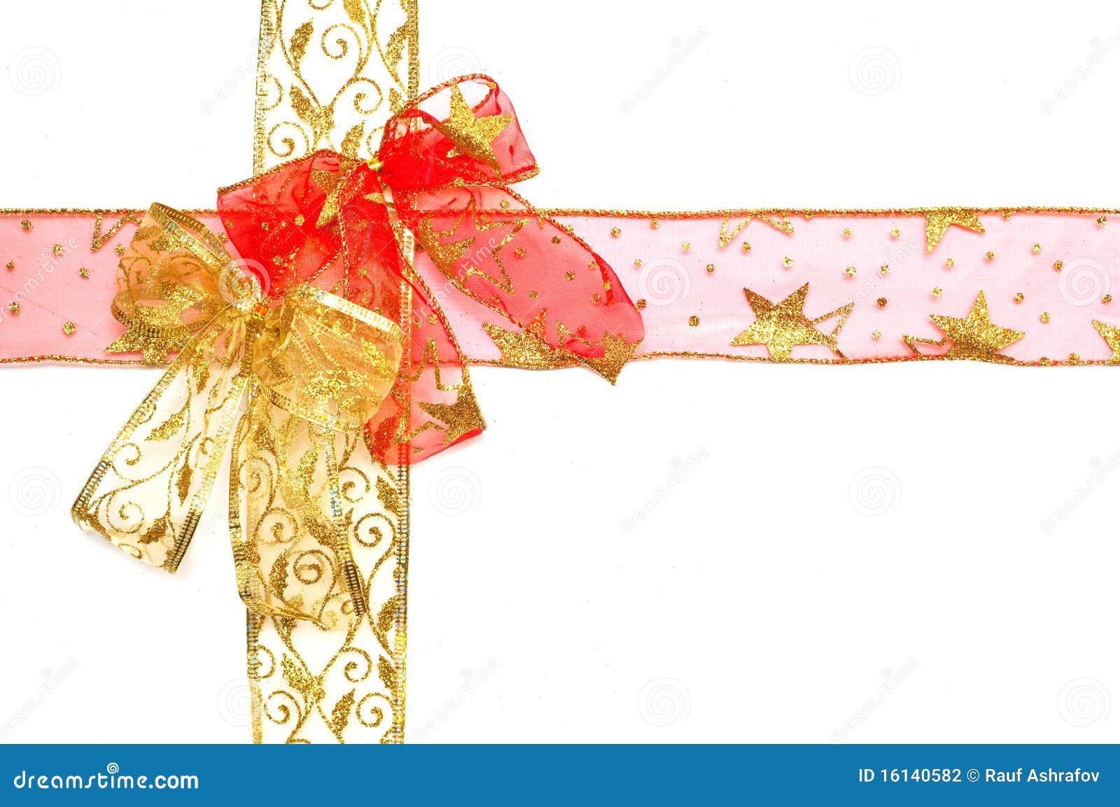 Red and gold ribbon stock photo. Image of full, shiny - 16140582