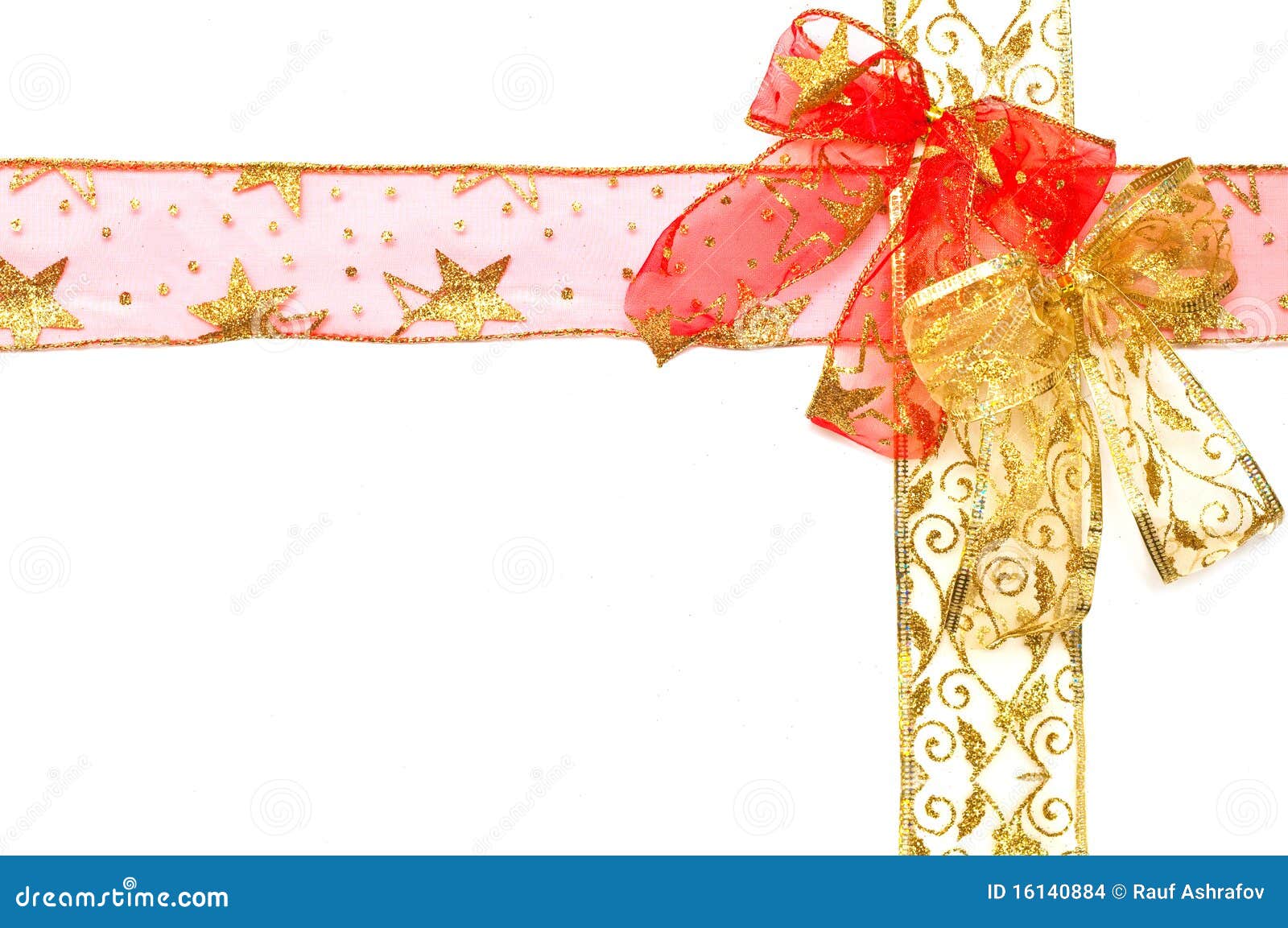 Red and gold ribbon stock photo. Image of holiday, celebration - 16140884
