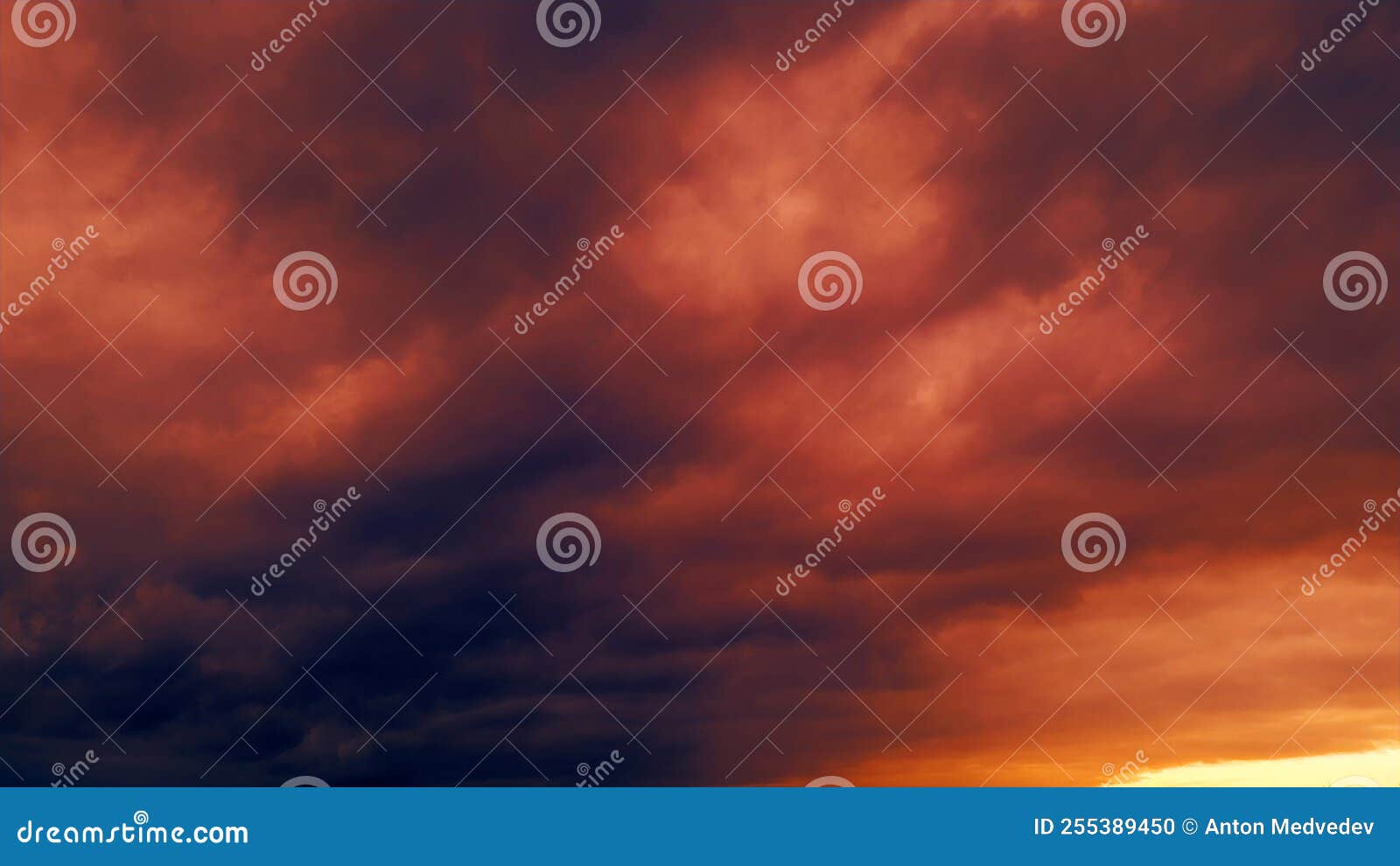 Red and Gold Romantic Sundown Clouds Bg - Abstract 3D Rendering Stock ...