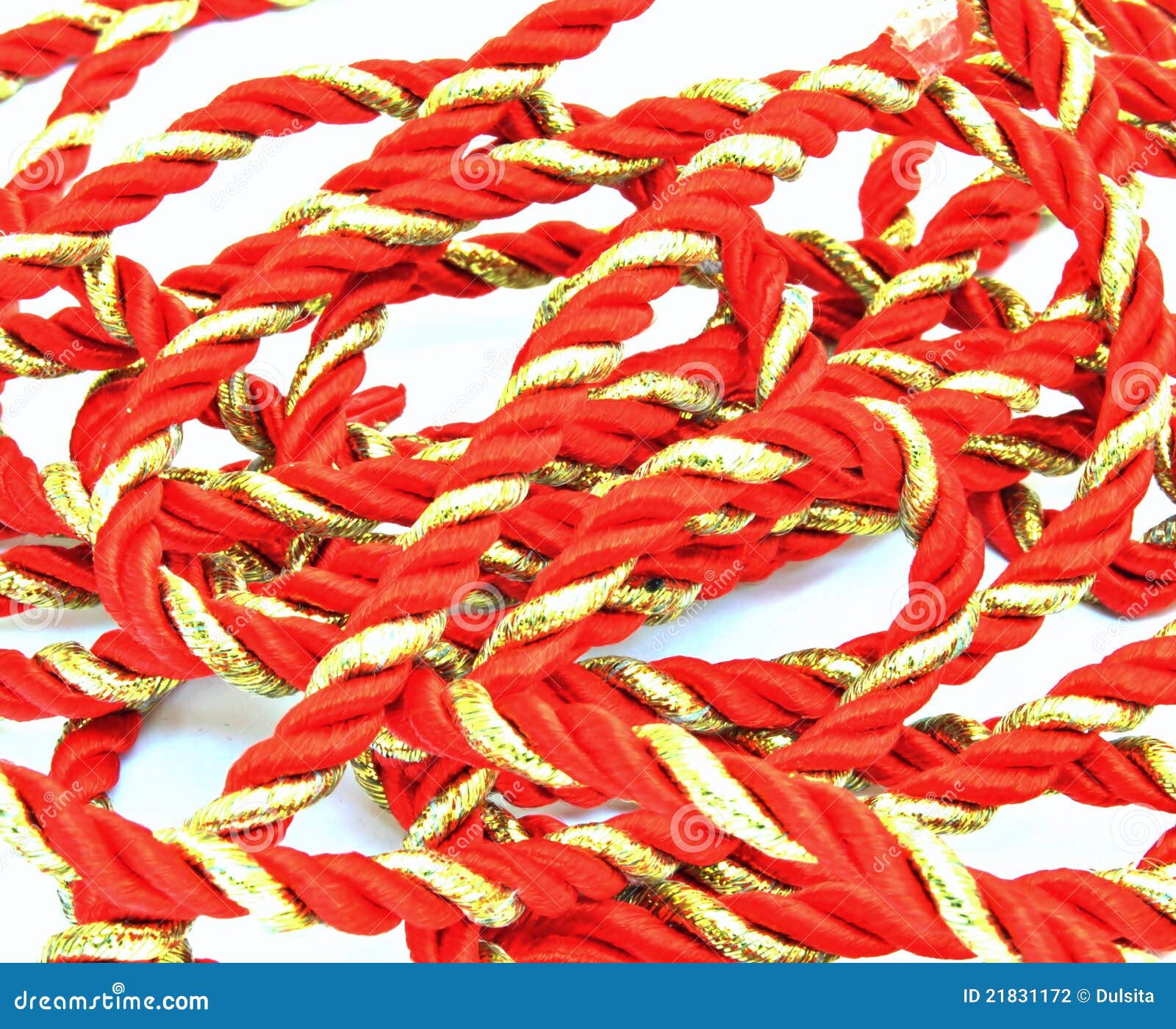 Red and gold rope stock photo. Image of isolated, wallpaper - 21831172
