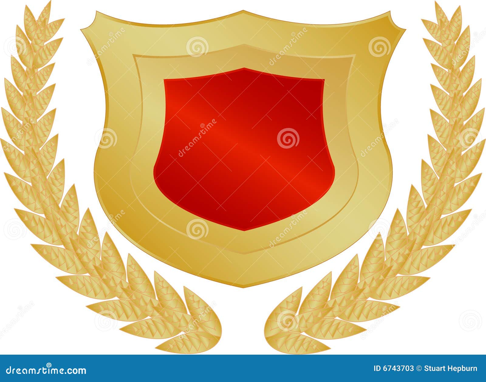 Red and gold shield stock vector. Illustration of heraldry - 6743703