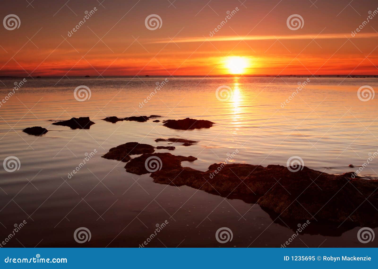 Red-Gold Sunset stock image. Image of gold, australia - 1235695