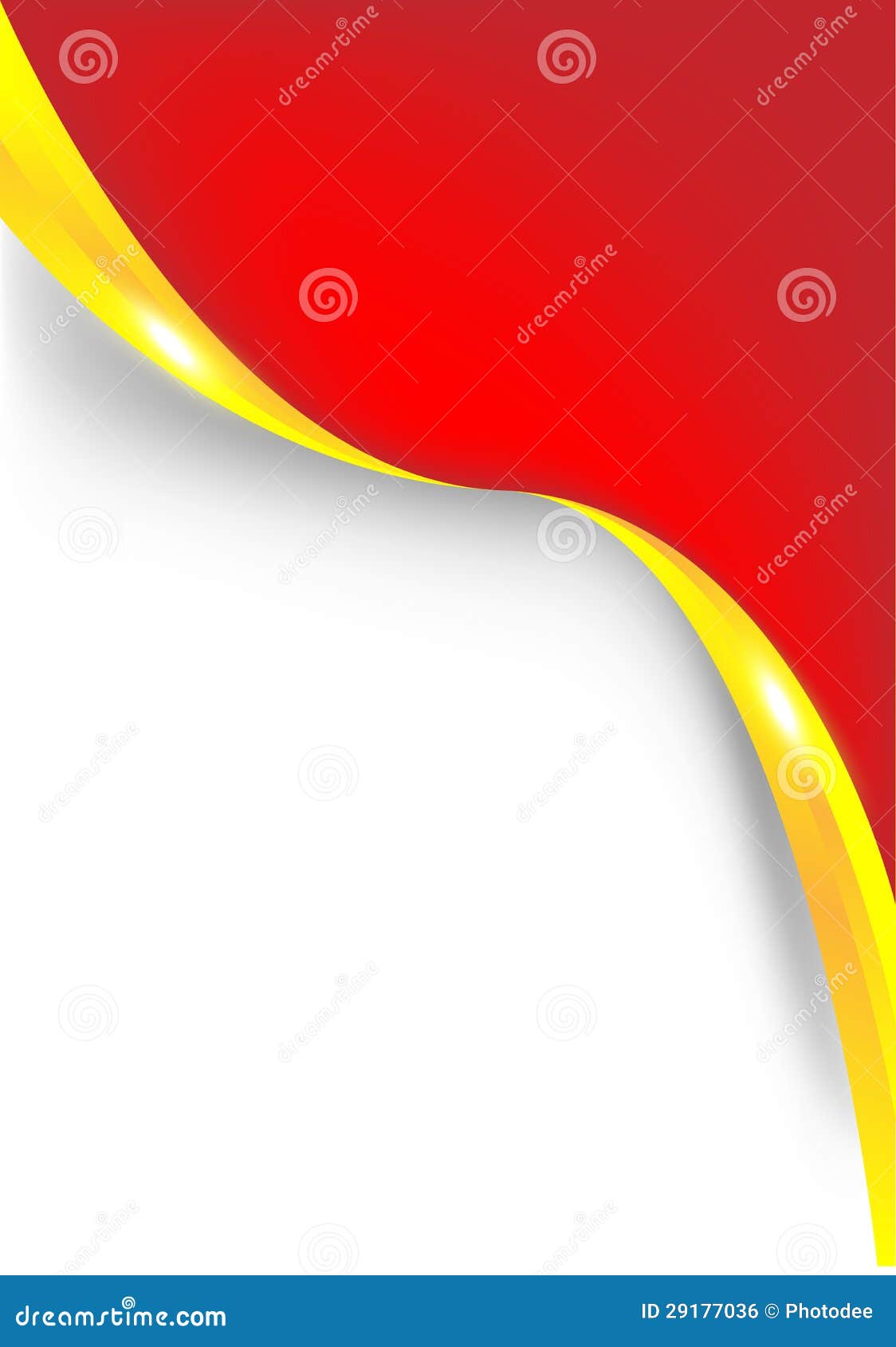 Red and Gold Wave Background Stock Illustration - Illustration of blank ...