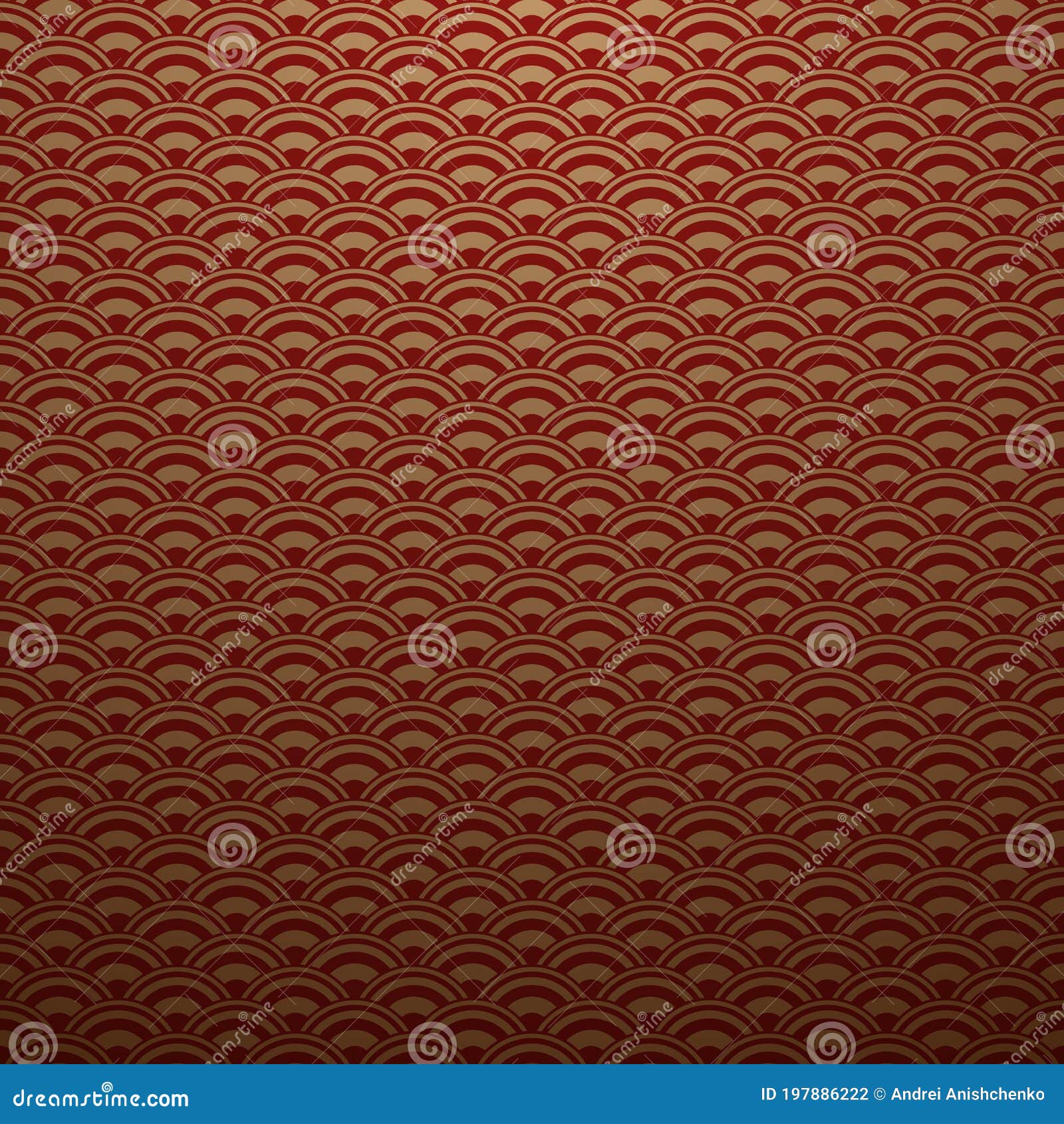 Red and gold wave pattern stock vector. Illustration of paper - 197886222