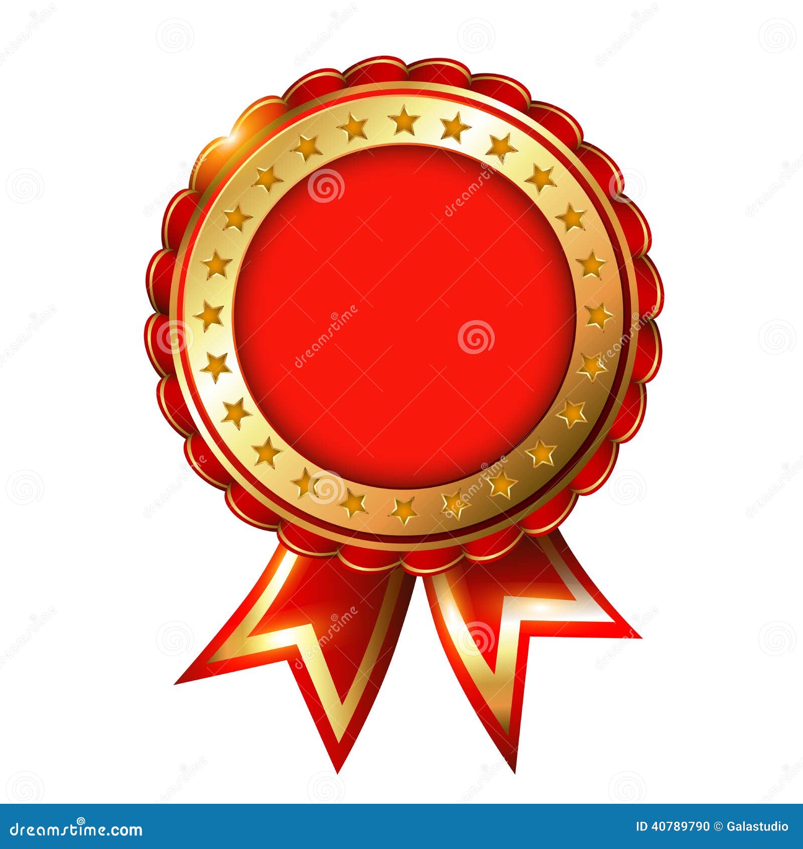 Red Golden Blank Label with Stars. Stock Illustration - Illustration of ...