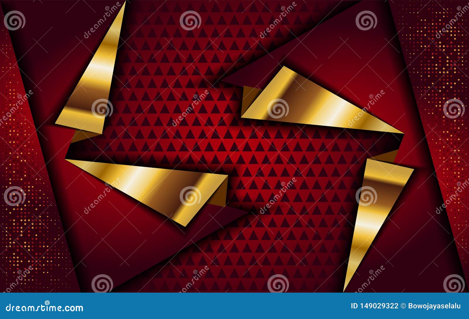 Red with Golden Line Abstract Modern Background Stock Vector ...