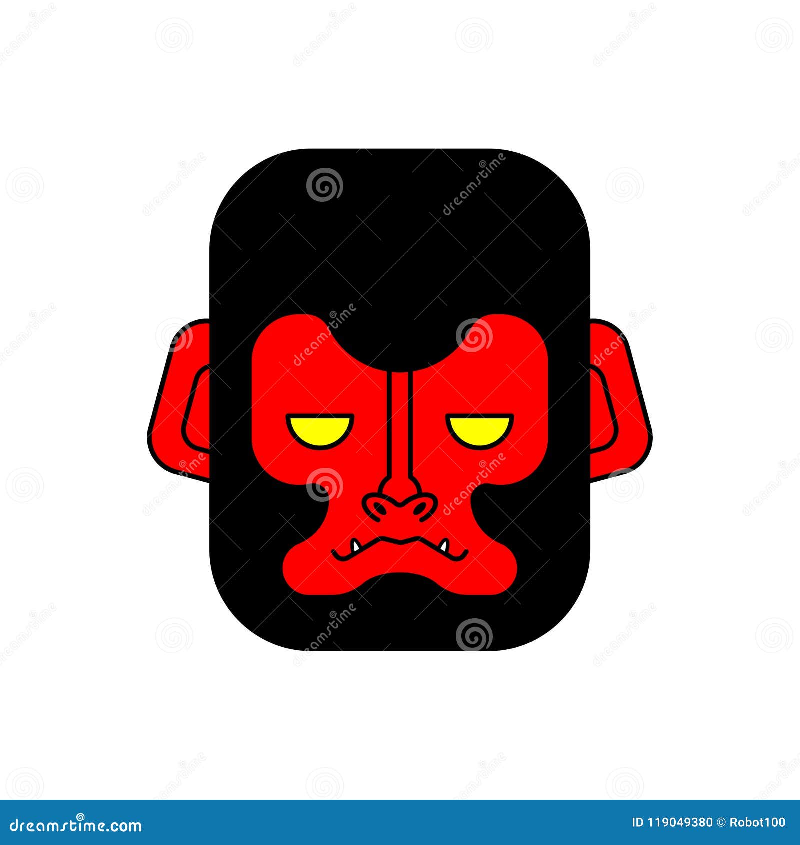 Evil Monkey Face, Funny Cartoon Style Stock Image | CartoonDealer.com ...
